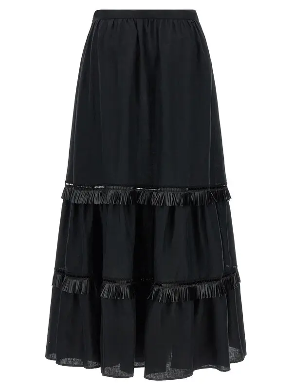 Kiton Fringed Skirt