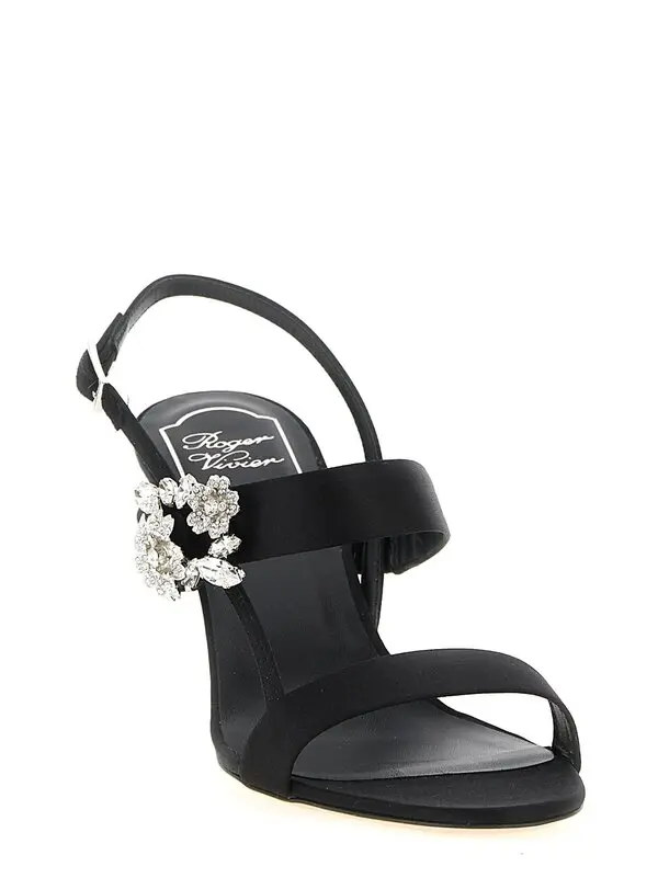 ROGER VIVIER Mini Bouquet Satin Sandals