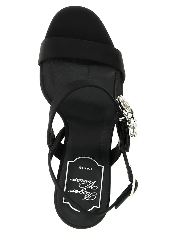 ROGER VIVIER Mini Bouquet Satin Sandals