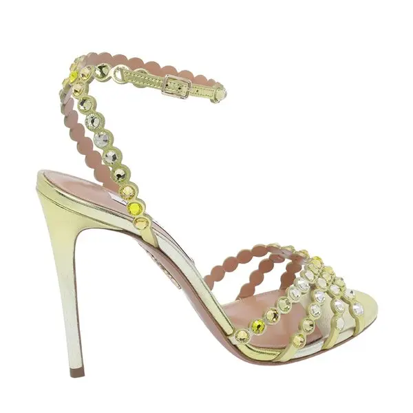 AQUAZZURA Tequila Pump Sandals - Green