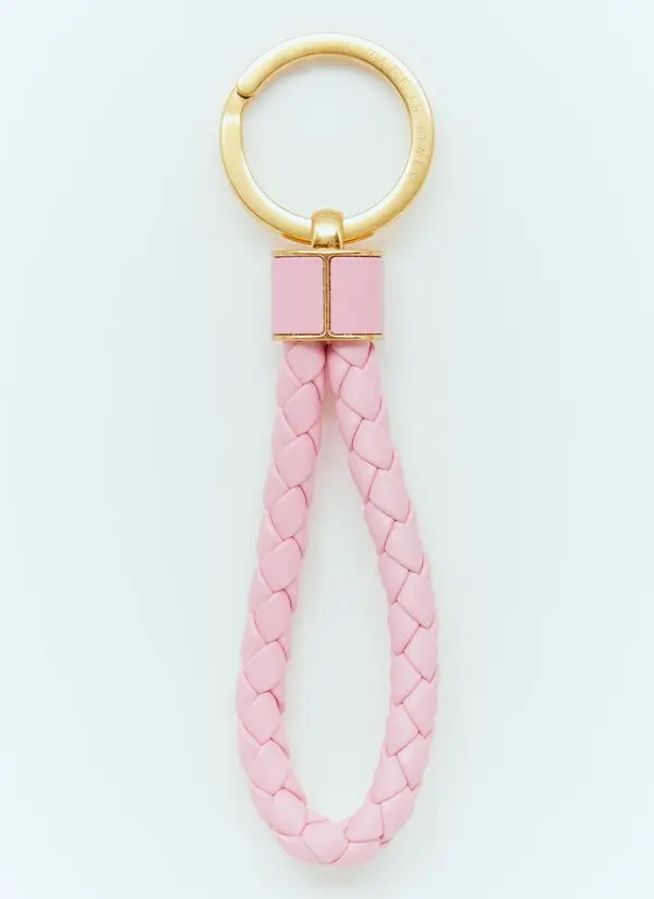 Bottega Veneta Intreccio Keyring - Pink