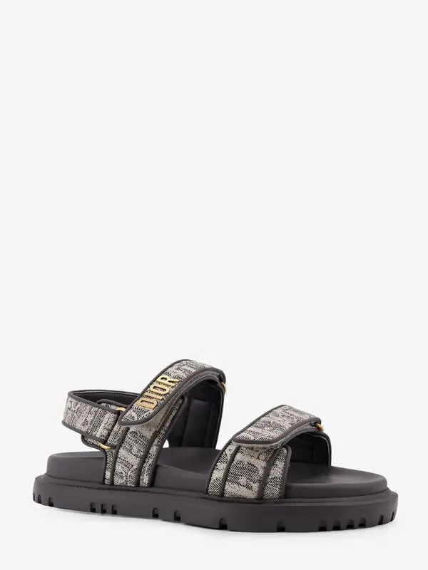 Dior Canvas Dioract Flat Sandals