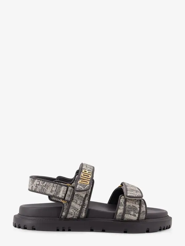 Dior Canvas Dioract Flat Sandals - Multicolor