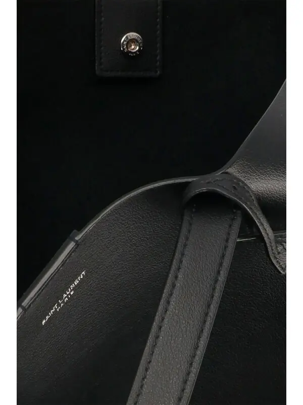 Saint Laurent Bold Leather Shopping Bag - Black