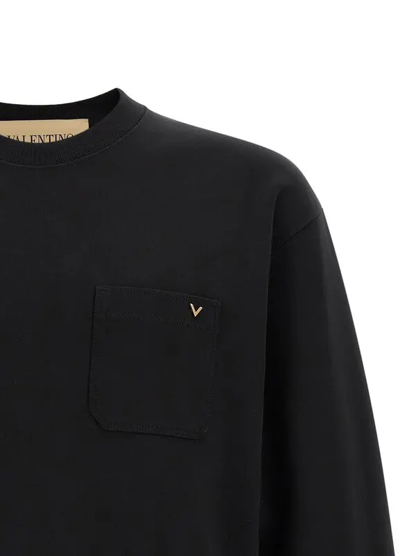 Valentino Garavani Vgold' Sweatshirt - Black