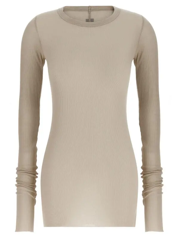 Rick Owens Ribbed Long-sleeve T-shirt - Cream