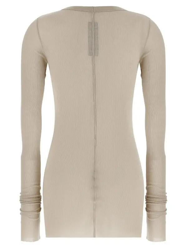 Rick Owens Ribbed Long-sleeve T-shirt - Cream