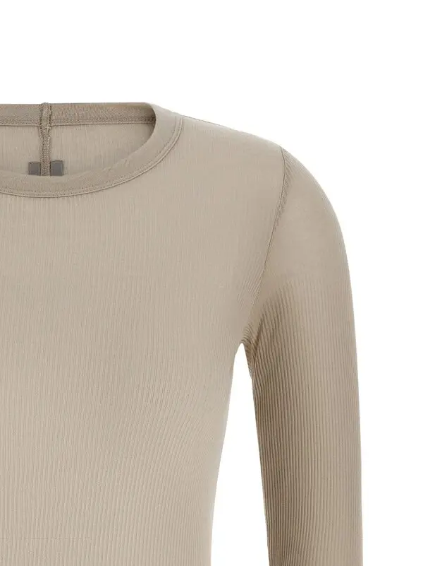 Rick Owens Ribbed Long-sleeve T-shirt - Cream
