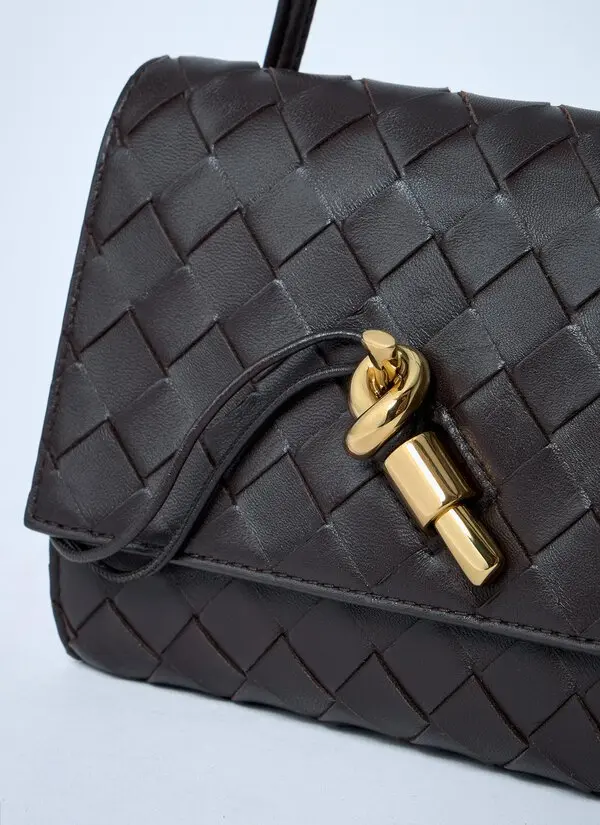 Bottega Veneta Andiamo Cross Body Bag - Brown