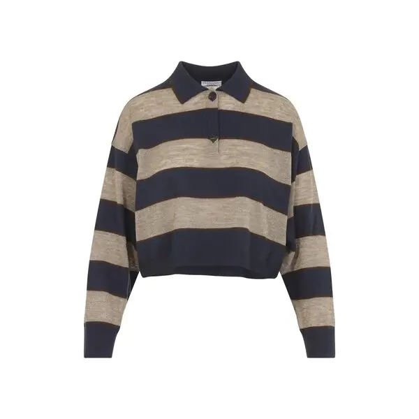 Brunello Cucinelli Knit Polo - Blue