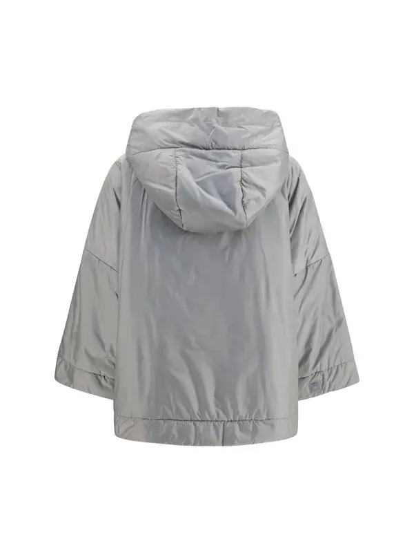 Max Mara Water-repellent Canvas Hooded Jacket - Gray