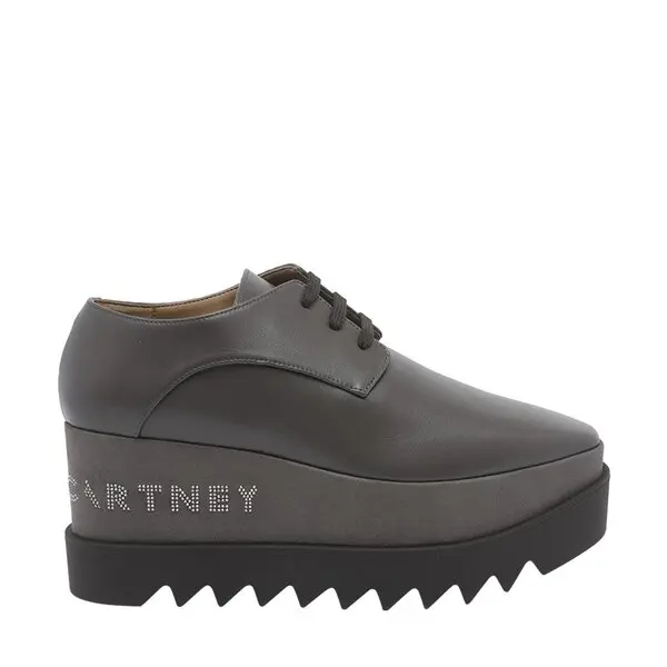 Stella McCartney Elyse Wedged Lace Up Shoes - Gray