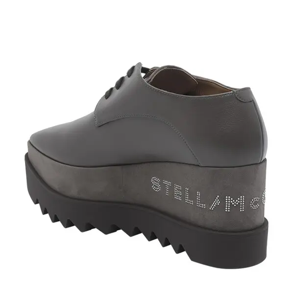 Stella McCartney Elyse Wedged Lace Up Shoes - Gray