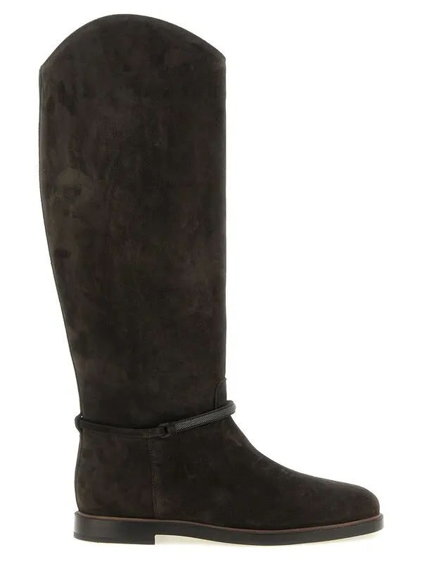 Brunello Cucinelli Suede Boots - Black