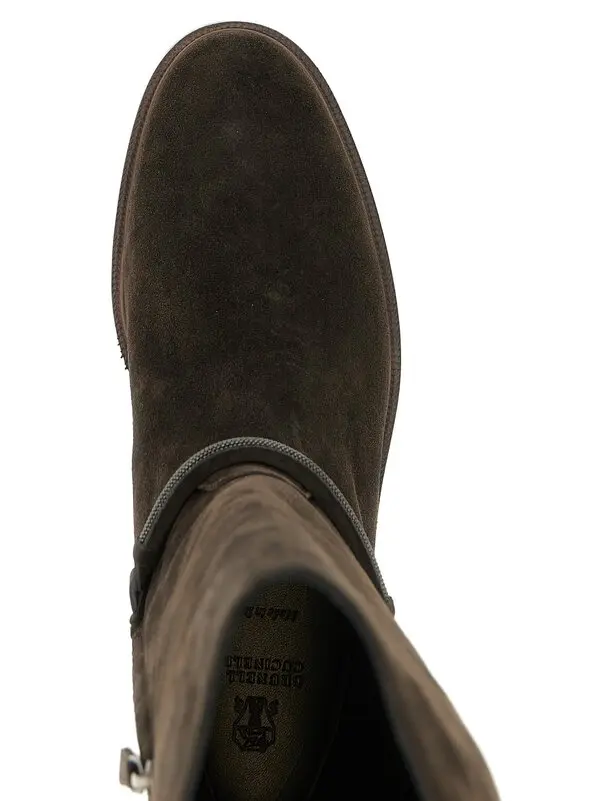 Brunello Cucinelli Suede Boots - Black