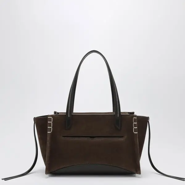 JW Anderson Elongated Loafer Cabas Bag In Suede - Brown