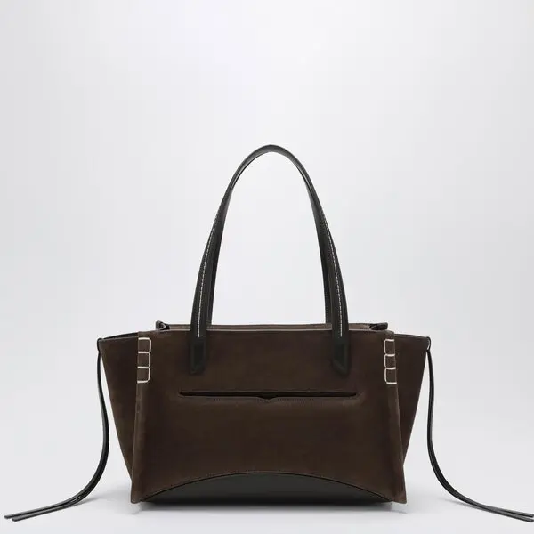 JW Anderson Suede Elongated Loafer Cabas Tote Bag - Brown