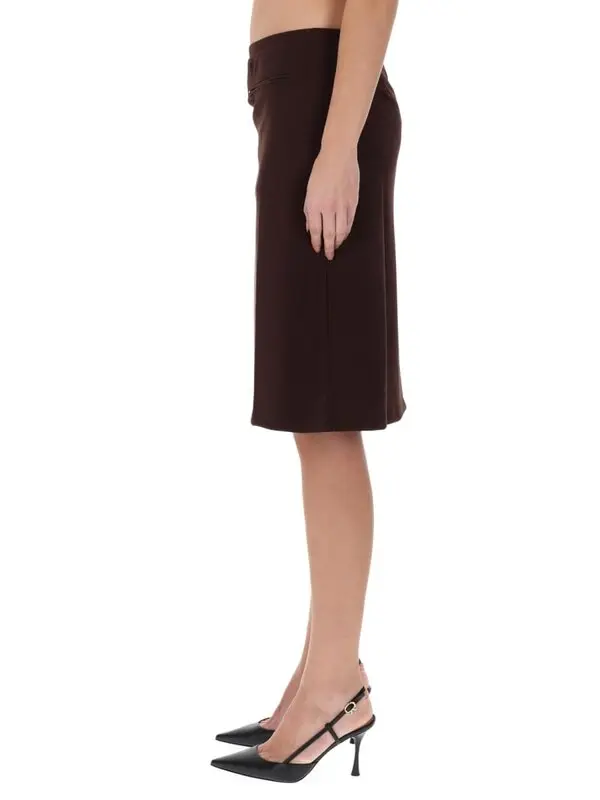 COURREGES Midi Skirt With Logo