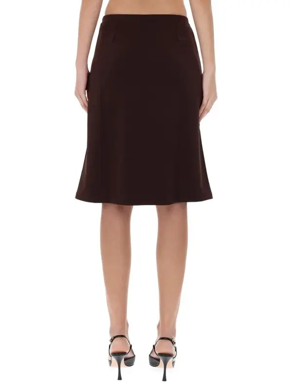 COURREGES Midi Skirt With Logo