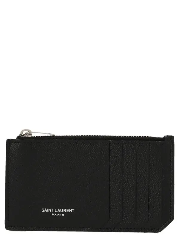 Saint Laurent Fragments' Card Holder - Black