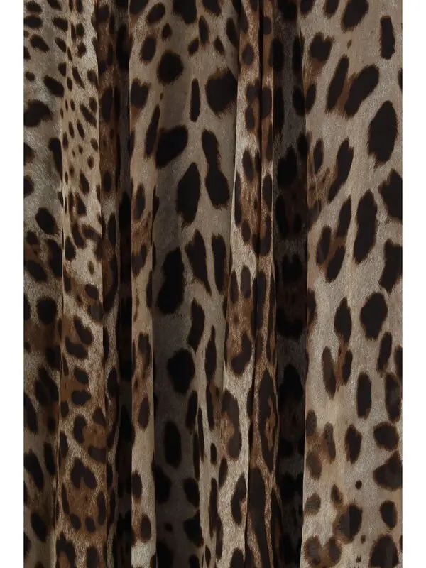 Dolce & Gabbana Leopard-print Chiffon Skirt