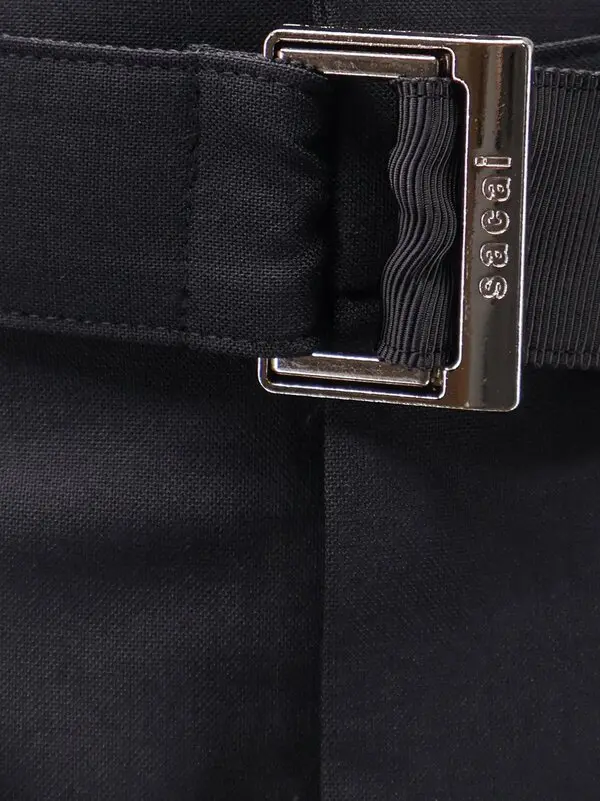 Sacai Wool Blend Bermuda Shorts - Black