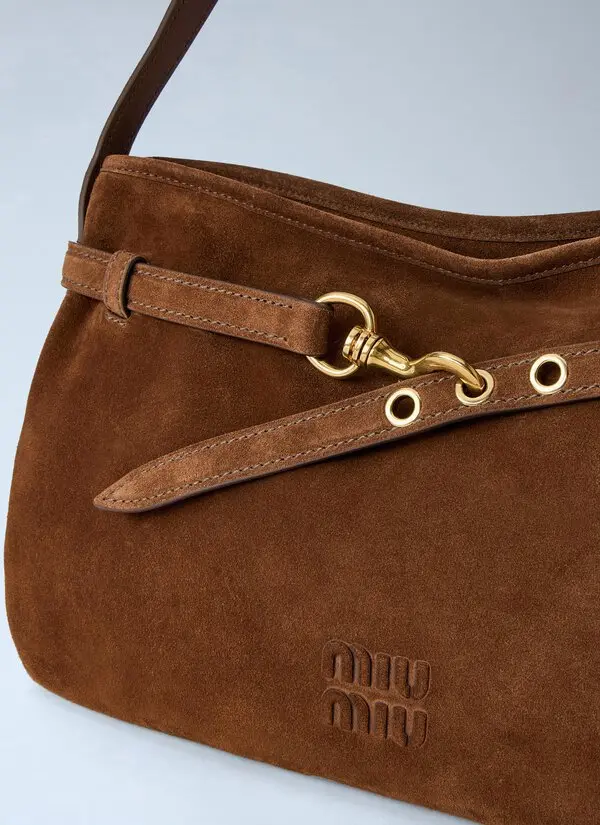Miu Miu Medium Adventure Suede Shoulder Bag