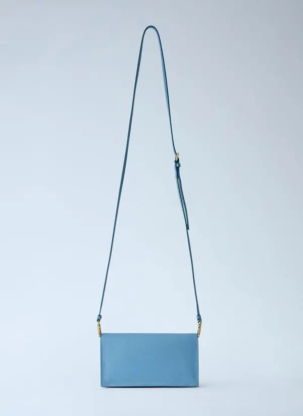 Prada Saffiano Leather Mini Bag - Blue