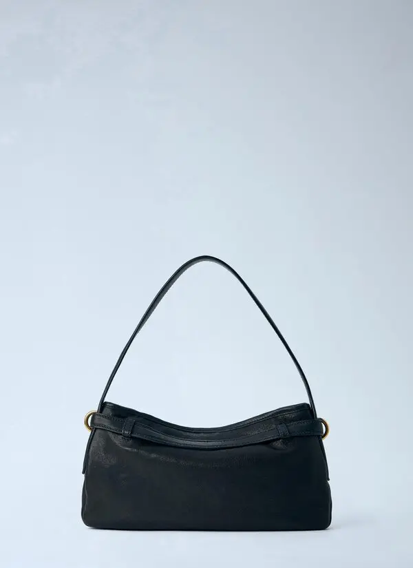 Miu Miu Adventure Nappa Leather Shoulder Bag - Black
