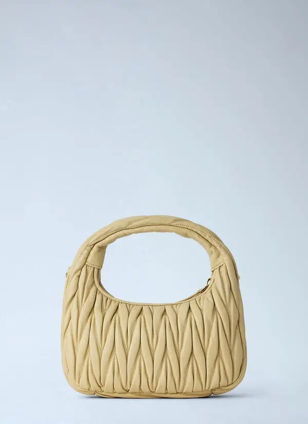 Miu Miu Wander Nappa Matelassé Hobo Bag - Yellow