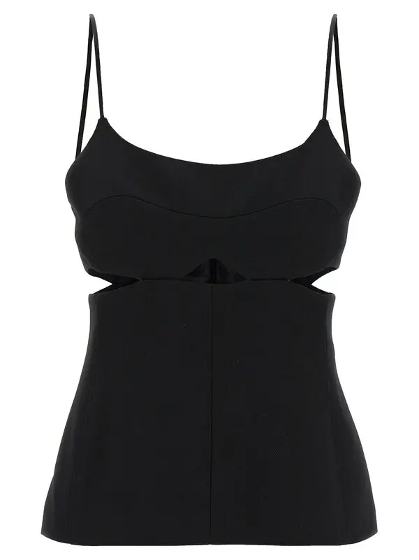 Victoria Beckham Cut-out Cami Top - Black