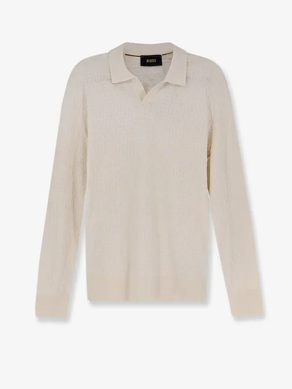 BOSS Silk Sweater With Processing All-over