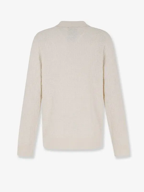 BOSS Silk Sweater With Processing All-over