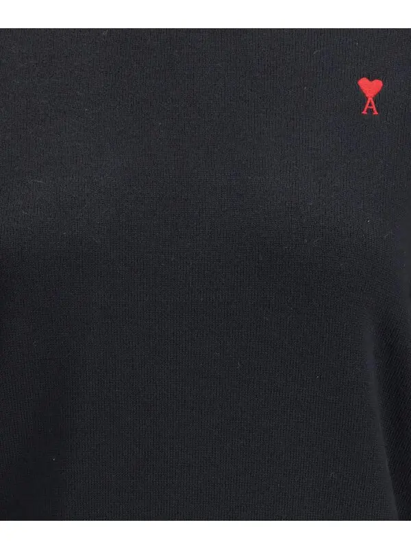 AMI Paris De Coeur Sweater - Black