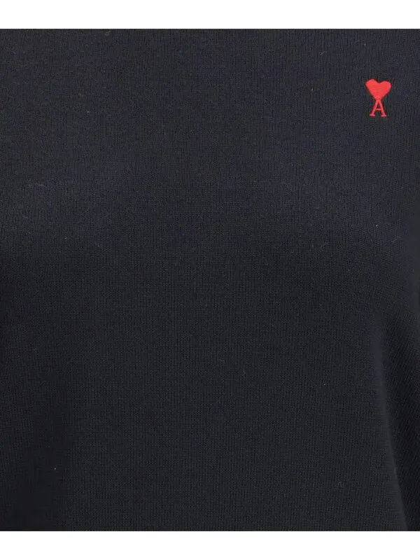 AMI Paris De Coeur Sweater - Black