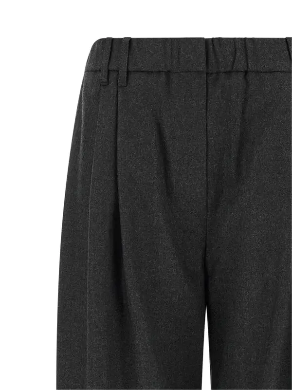 Brunello Cucinelli Mélange Wool Trousers - Gray