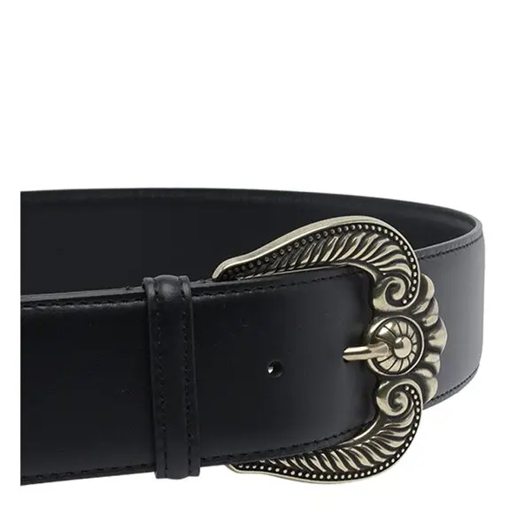 Etro Paisley Buckle Leather Belt