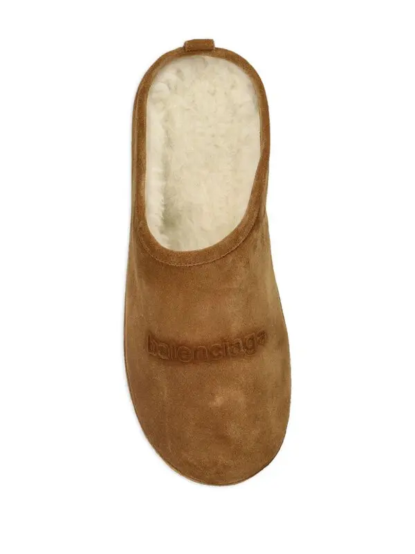 Balenciaga Alaska Suede Leather Slippers