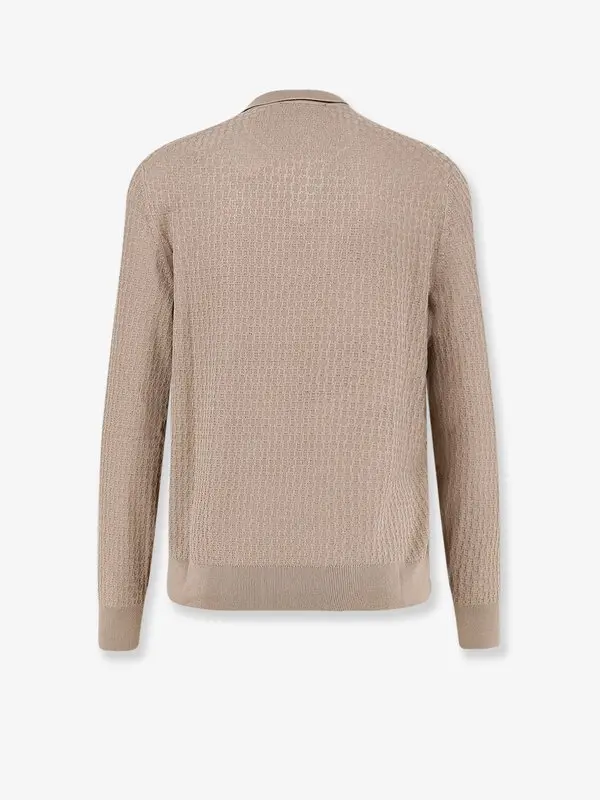 BOSS Silk Sweater With All-over Processing