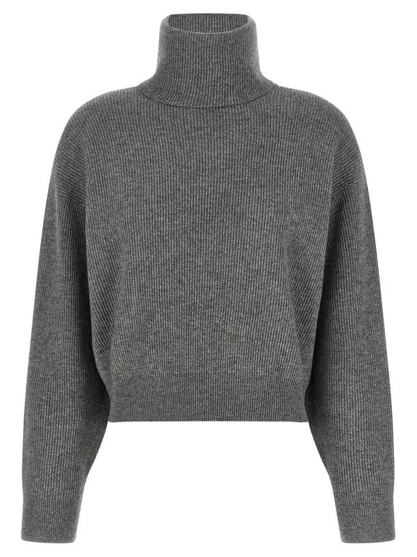 Brunello Cucinelli English Ribbed Sweater - Gray