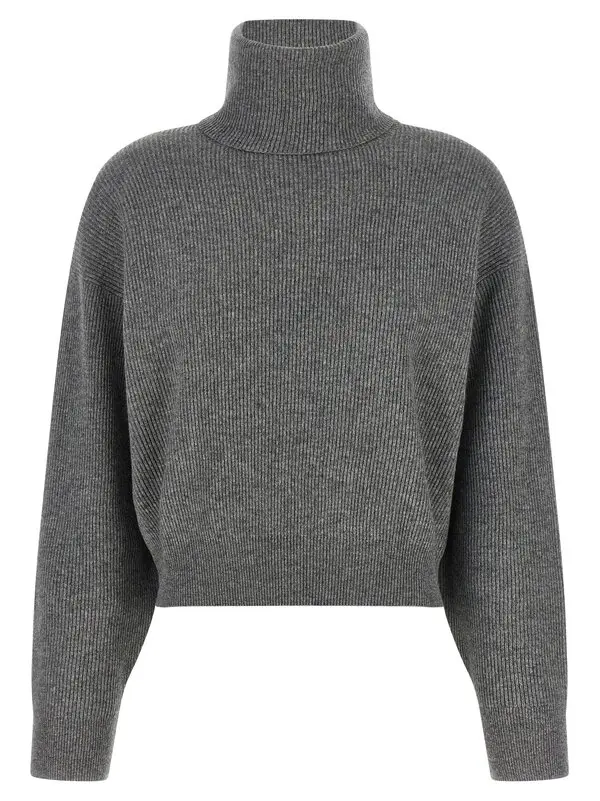 Brunello Cucinelli English Ribbed Sweater - Gray