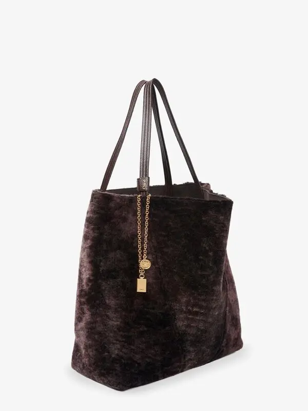 Chloé Spin Shearling Shoulder Bag