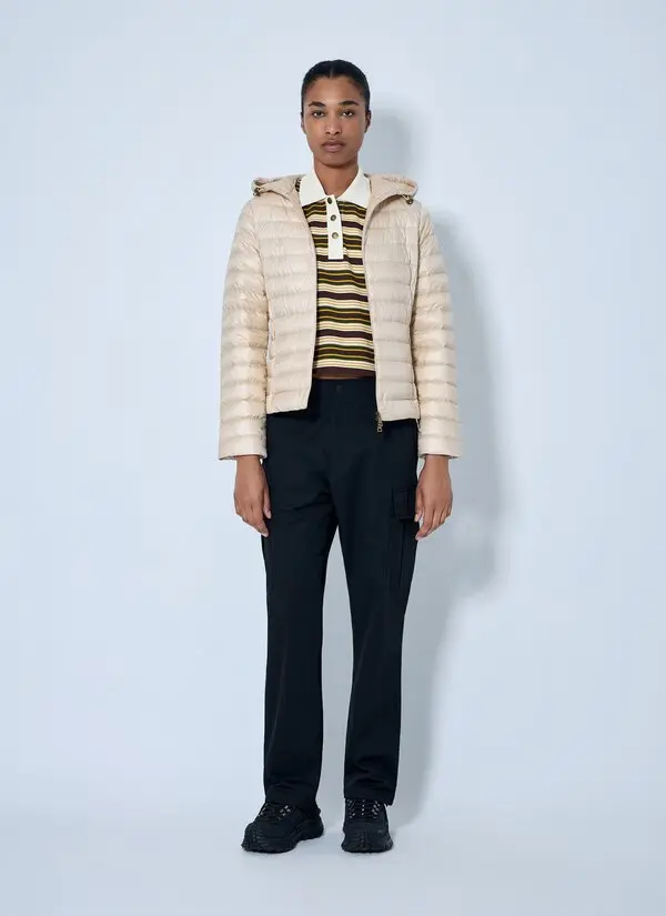 Moncler Igelhood Short Down Jacket - Cream