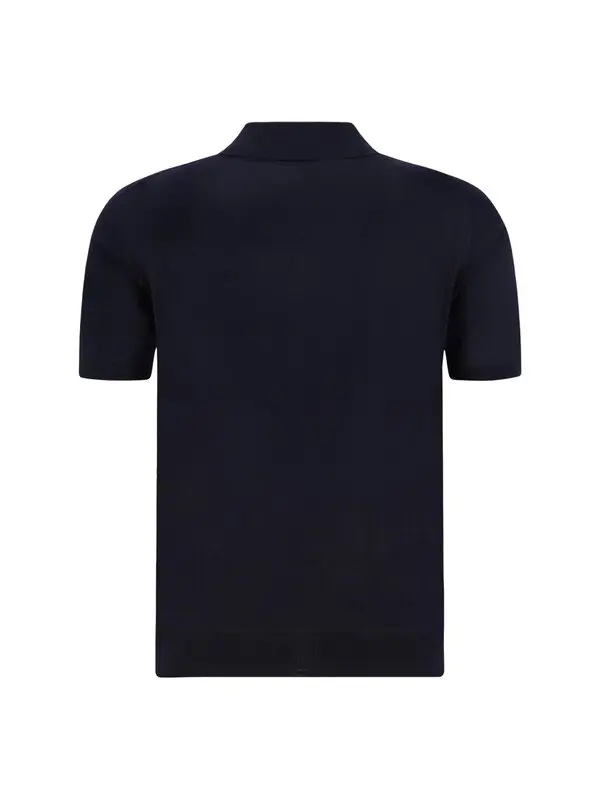 Prada Virgin Wool Polo Shirt - Black