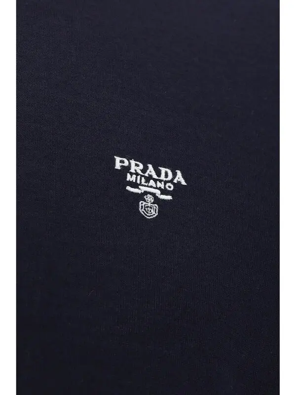 Prada Virgin Wool Polo Shirt - Black