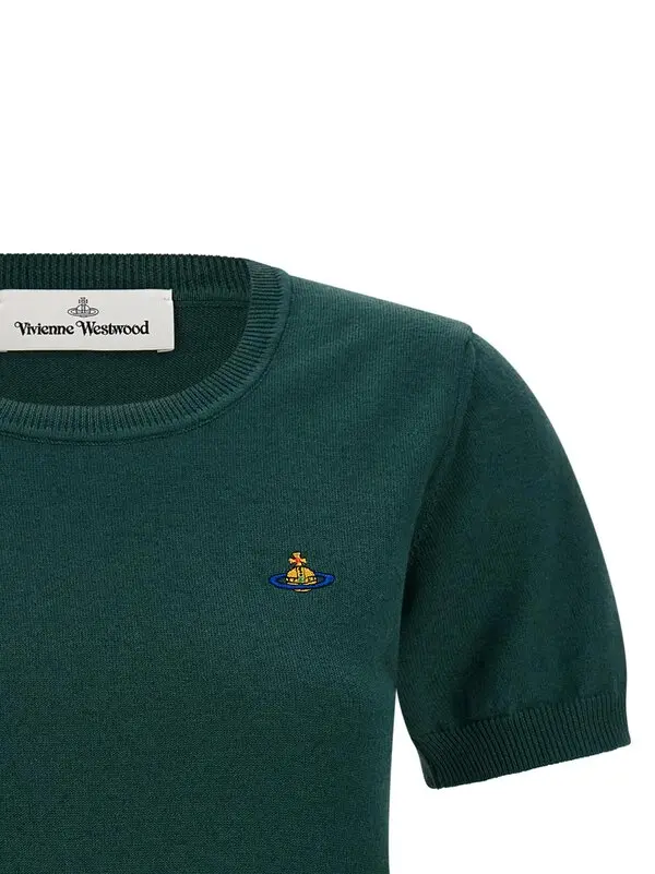 VIVIENNE WESTWOOD Bea Cotton-cashmere Knit Top - Green
