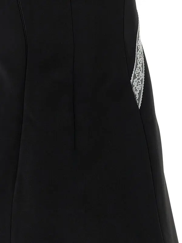 SELF-PORTRAIT Crêpe Bow Lace Mini Dress - Multicolor