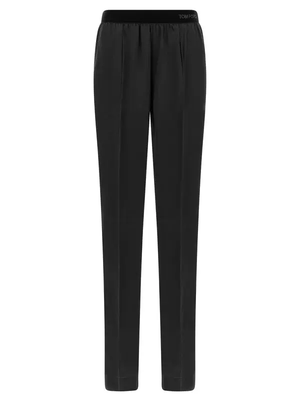 TOM FORD Silk Pants - Black