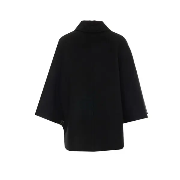 Max Mara Double-breasted Cashmere Cape - Black
