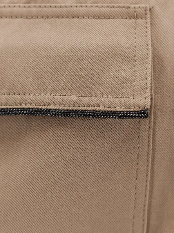 Brunello Cucinelli Linen And Cotton Blend Shirt - Brown